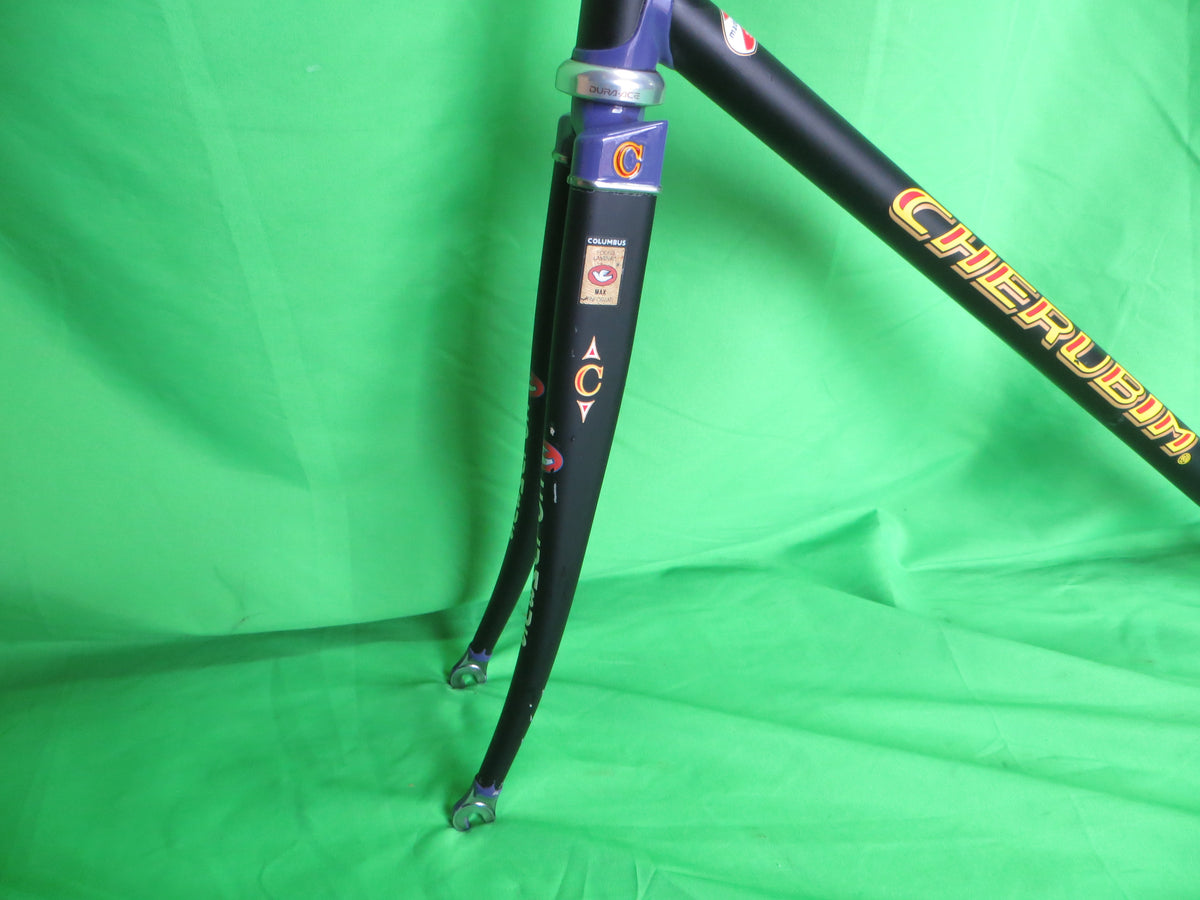 Cherubim Columbus Max Fork // Matte Black / Purple Lugs // 55cm – NJS ...